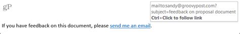 How To Link To A File Email Or Location In A Word Document