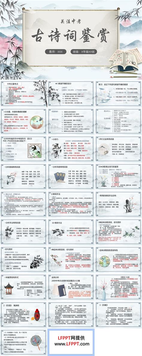 中考古诗词鉴赏PPT课件下载 LFPPT