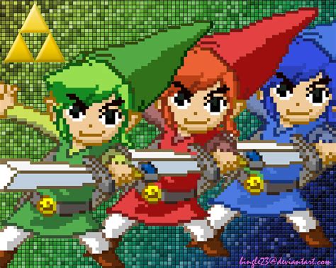 Triforce Heroes Pixel Art By Bingle23 On Deviantart