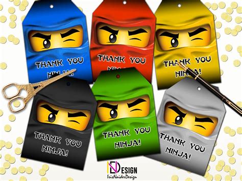 Ninjago Thank You Tag Ninjago Party Printable