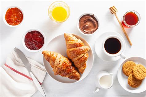 크로 잼 초콜릿 스프레드 커피와 함께 유럽식 아침 식사 상위 뷰 0명에 대한 스톡 사진 및 기타 이미지 0명 건강한 생활