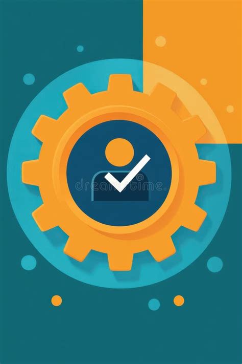 User Verification Icon A Graphic Showing A Person Inside A Gear With A