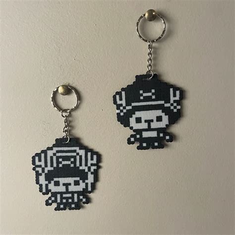 Chopper One Piece Keychain Perler Mini Bead Sprite 8 Bit Pixel Art