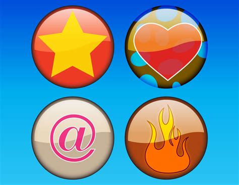 Download Free Glossy Vector Buttons And Badges