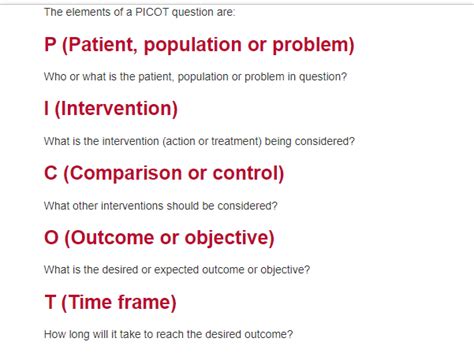 Good Nursing Picot Question Examples Blkxfs