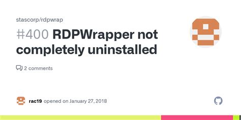 Rdpwrapper Not Completely Uninstalled Issue Stascorp Rdpwrap Github