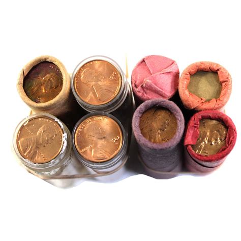 Usa 1959 1982 Penny Rolls Rolls Of 50pcs Coins Appear Uncirculated