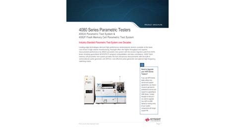 4080 Series Parametric Test Systems Keysight