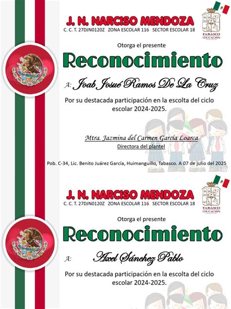 Reconocimiento Escolta 2024 2025 Pdf