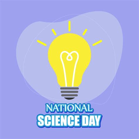 국립 과학의 날 벡터 일러스트 레이 션 프리미엄 벡터