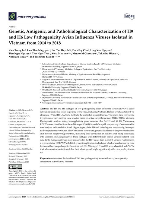 Pdf Genetic Antigenic And Pathobiological Characterization Of H9