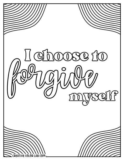 Positive Affirmation Coloring Pages Printable