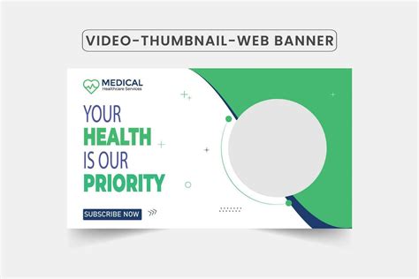 Medical Healthcare Youtube Thumbnail Template Video Thumbnail Template Editable Customizable