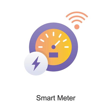 Smart Meter Vector Outline Icon Design Illustration Internet Of Things