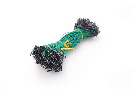 สายไฟจัมเปอร์ 20cm ผู้ เมีย สีเขียว จำนวน 10 เส้น หนาพิเศษ 24awg ขาย