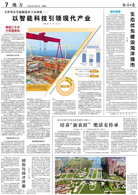 天津坚定实施制造业立市战略——以智能科技引领现代产业 看点 华声在线