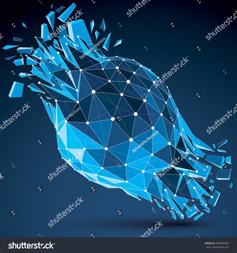 3d Vector Digital Wireframe Spherical Object Stock Vector Royalty Free 400630453 Shutterstock