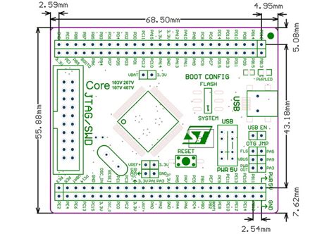 Core407V STM32F407VET6 STM32 ARM Cortex M4 Development Board Full I O