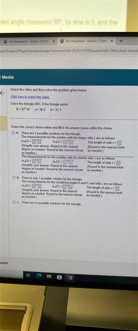 Solved Do Homework ﻿section 7 2 ﻿hoido Homework ﻿section