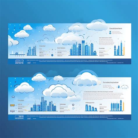 Premium Ai Image Set Of Cloud Storage Tech Banner Ads Cloud And Data Transfer Graphi Flat 2d