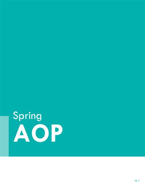 Spring Aop Pdf Class Computer Programming Method Computer Programming