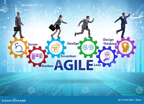 Business People In Various Agile Methods Concept Stock Image Image Of Diagram Design 213787403