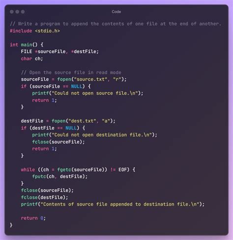 Chinar Singla On Linkedin Day 56 Appending Files In C 📄 📄 Todays Challenge Was All About
