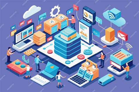 A Vibrant Illustration Depicts Customizable Intranet Tech With Users