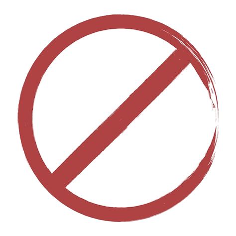 페인트 스트로크 금지 표시 무료 벡터