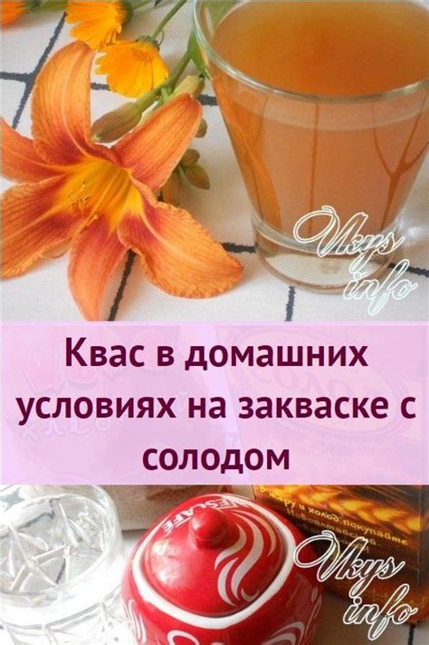 Квас в домашних условиях на закваске с солодом Receta