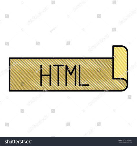 Colored Pencil Silhouette Label Text Html Stock Vector Royalty Free 672499018 Shutterstock