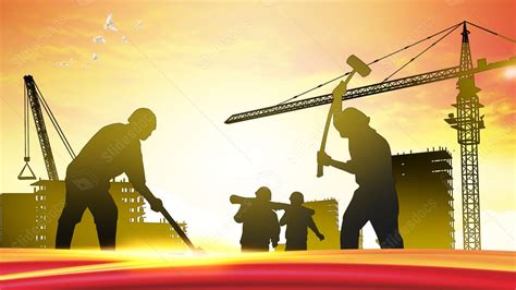 Best Construction Site Safety Powerpoint Background For Presentation