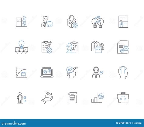 Trend Analysis Line Icons Collection Forecasting Predictive