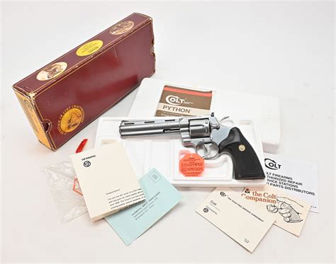 Colt Python 357 Mag 6 Inch Satin Stainless Like New Condition In Box Dom 1988 Custom Shop