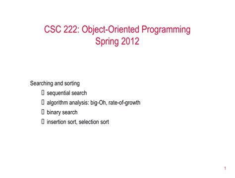 PPT Searching And Sorting Algorithms PowerPoint Presentation Free