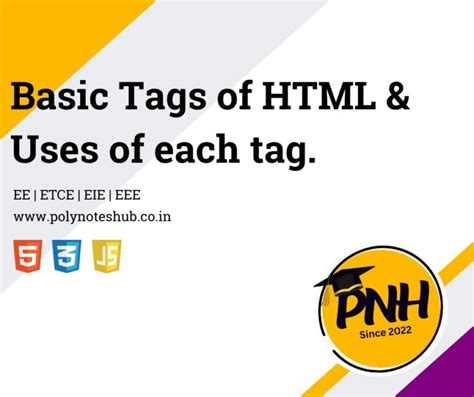what are the basic tags of html web development notes new topic