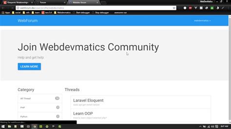 User Profile Build Forum In Laravel Youtube