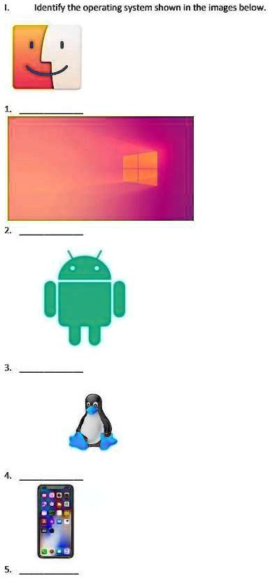 Identify The Operating Systems Shown In The Images Below Identify The Operating System Shown In