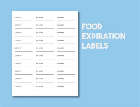 Expiration Date Food Labels Printable Pdf Pantry Organization Labels