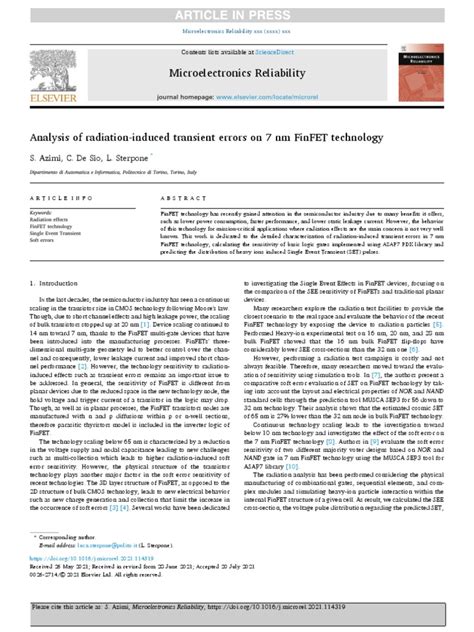 Analysis Of Radiation Induced Transient Errors On 7 Nm Finfet