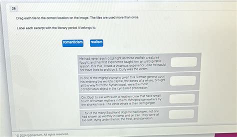 26 Drag Each Tile To The Correct Location On The Image The Tiles Are