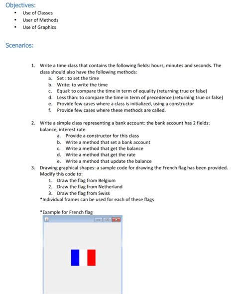 Solved Objectives Use Of Classes User Of Methods Use Of