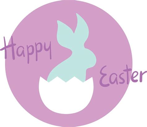 Happy Easter Celebration Logo In Pastel Colors 20707040 Vector Art At