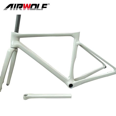 Airwolf 카본 로드 자전거 프레임 700 38c 스피드 카본 프레임 스루 액슬 14212mm 자전거 디스크 브레이크