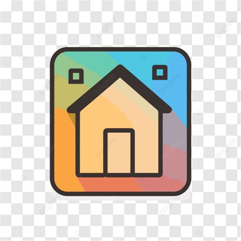 집과 유사한 다채로운 아이콘 벡터 흰색 배경에 홈 라인의 단순한 다채로운 아이콘 그림자 없음 작은 프레임 중앙 Png 일러스트 및 벡터 에 대한 무료 다운로드