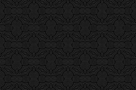 3d 체적 볼록엠보싱 기하학적 블랙 배경 원래 낙서 기술 수제 요소와 민족 동양 아시아 인도 패턴 0명에 대한 스톡 벡터 아트 및 기타 이미지 Istock