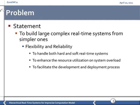 Ppt Hierarchical Real Time Systems For Imprecise Computation Model