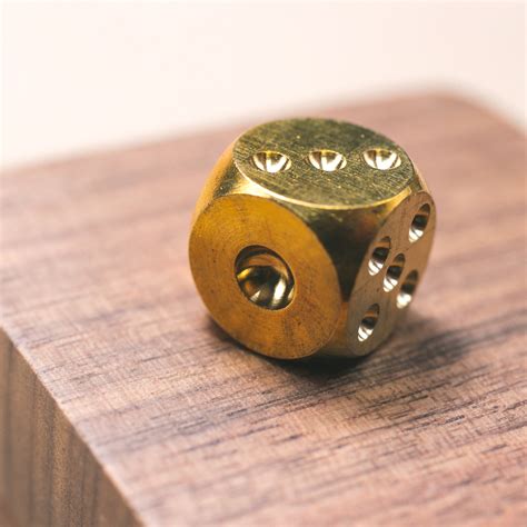 Solid Brass Dice With Rounded Edges Solid Brass Desk Accessories
