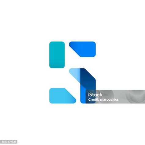 밝은 알파벳 종이 접기 글꼴 로고 디자인 멀티 컬러 아라비아 숫자 5 벡터 일러스트레이션 10eps 굽은에 대한 스톡 벡터 아트