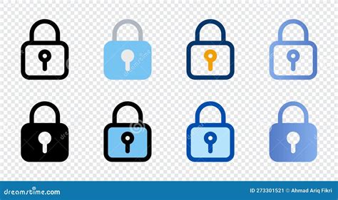 Lock Icons In Different Style Lock Icons Different Style Icons Set Stock Vector Illustration